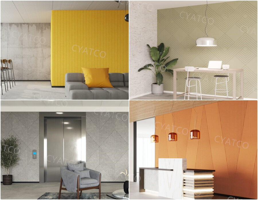 100% Recycled PET Grooved Wavelength Acoustic Panel - CYATCO Akupanel ...