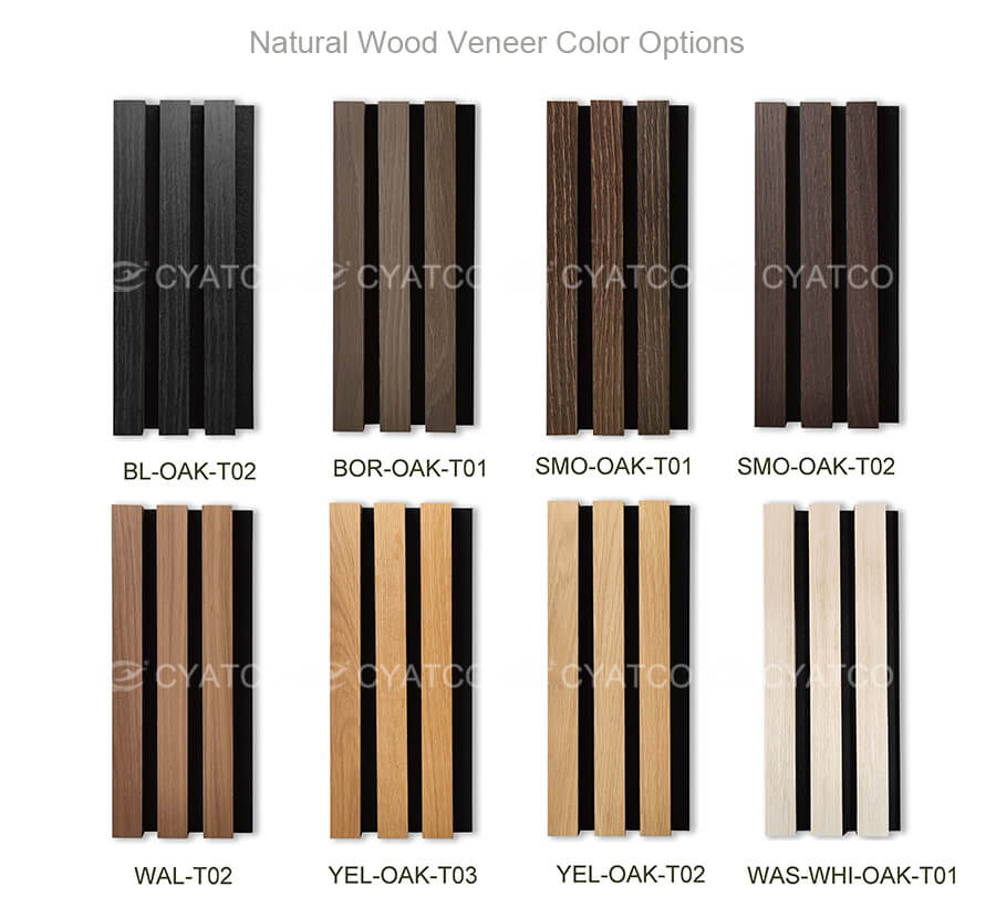 400mm x 2400mm Wood Slat Panels Soundproof Paneling - CYATCO Akupanel ...