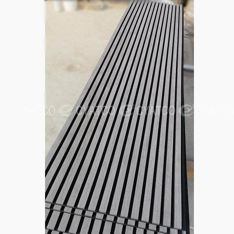 600mm x 2400mm Grey Oak Wood Slat Panels Soundproof Paneling - CYATCO ...