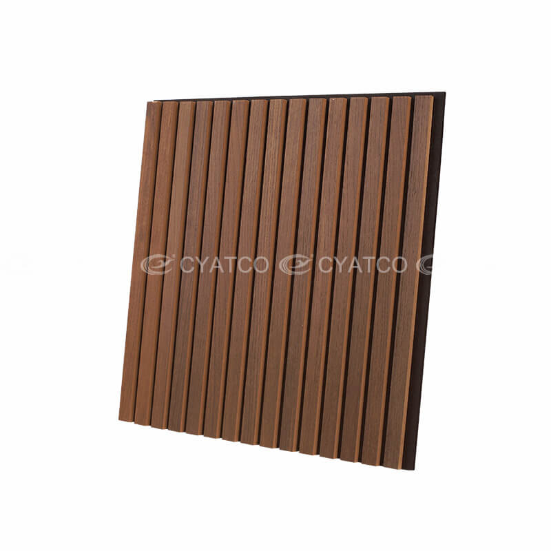 600 x 600 mm Dyed Wood Veneer Akupanel 3D Slat Wood Wall Panels ...