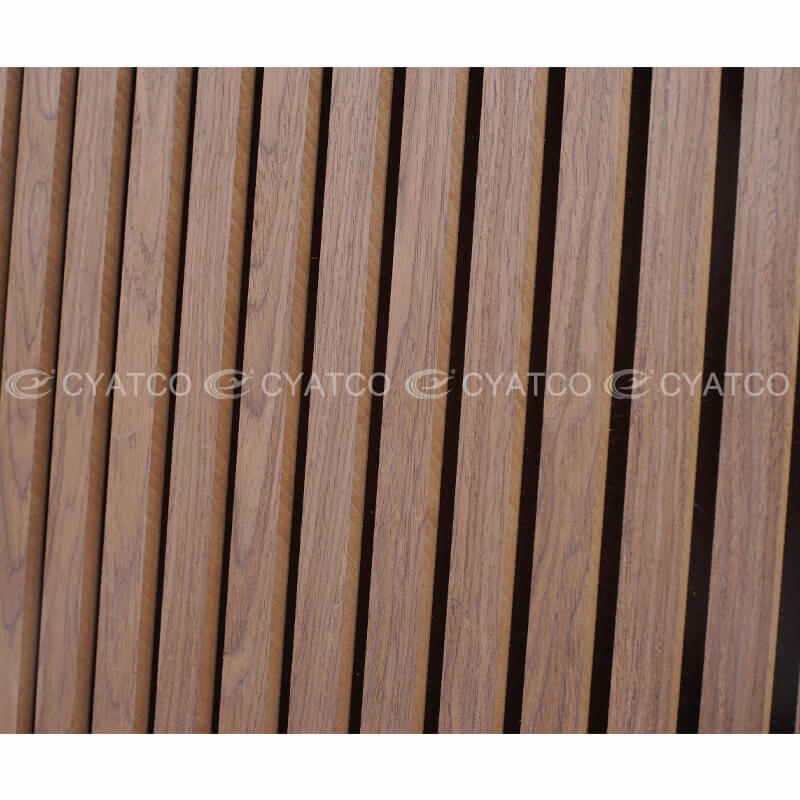 600 x 600 mm Walnut Wood Veneer Akupanel 3D Slat Wood Wall Panels ...