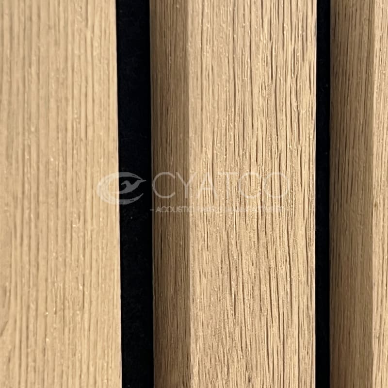 Right Angle Wooden Slats Acoustic Panel with Three-sided Wood Veneer ...